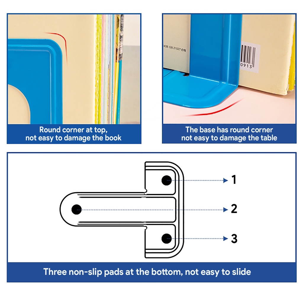 Wenbo [2pcs/set] Book Stand Book Organizers Book Divider Metal Book ...