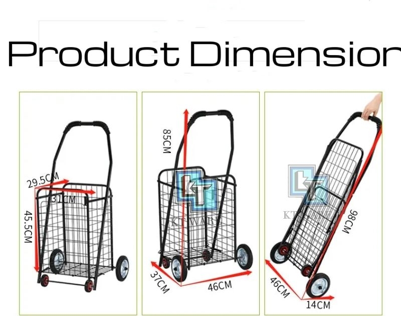 KT WARE Market trolley / multi cart shopping cart / pasar troli / troli ...