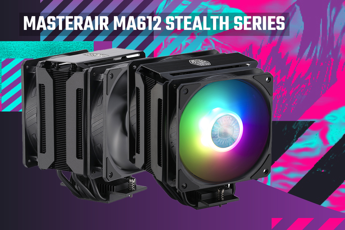 Cooler Master MasterAir MA612 Stealth CPU Cooler (6 Heat Pipes, Dual ...