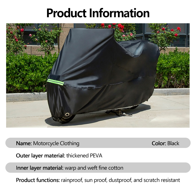 3 Layers Waterproof Motorcycle Cover Protection Rain and Dust UV Cover ...