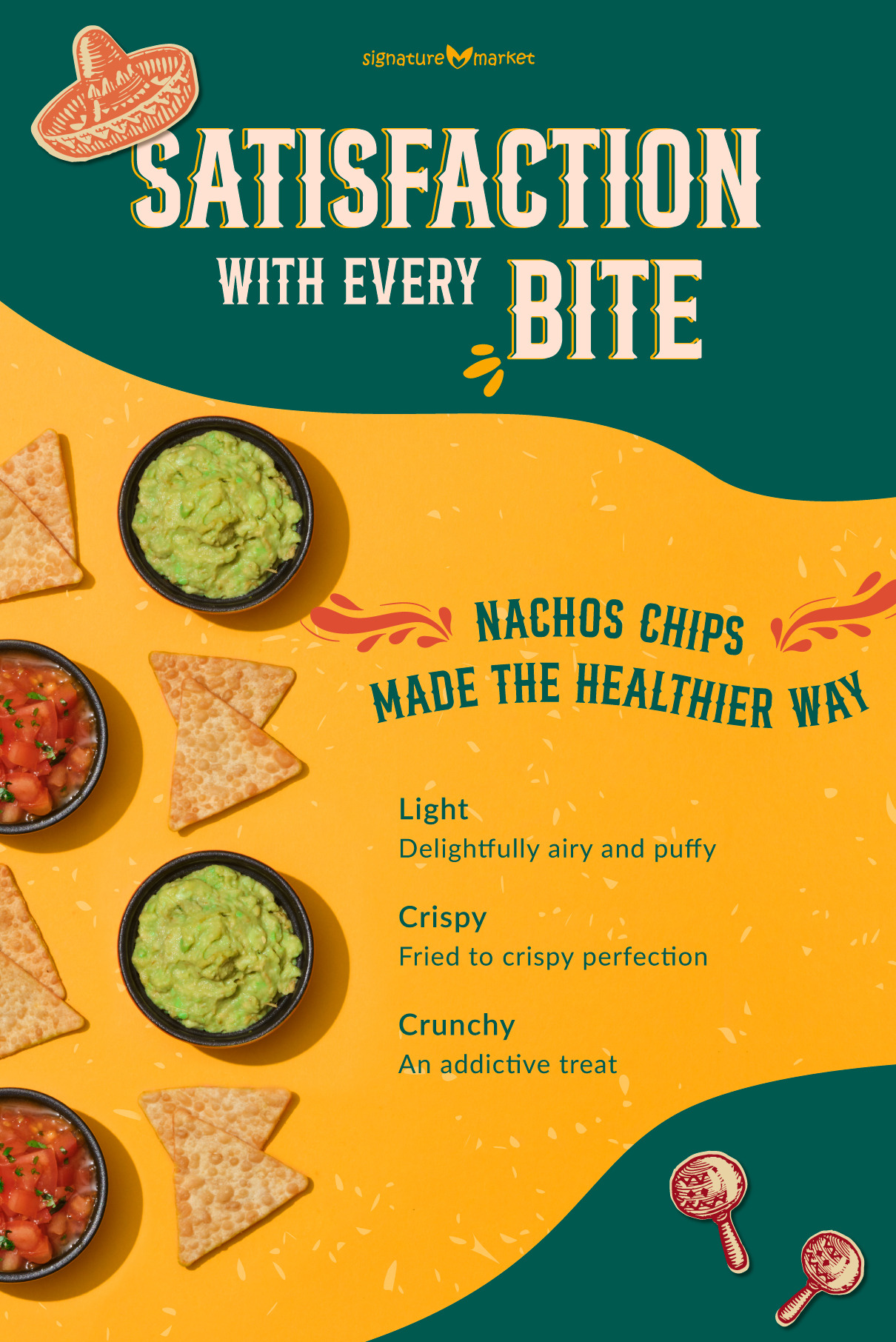 Signature Market Chickpea Nachos Chips (High Protein) (100g) | Shopee ...