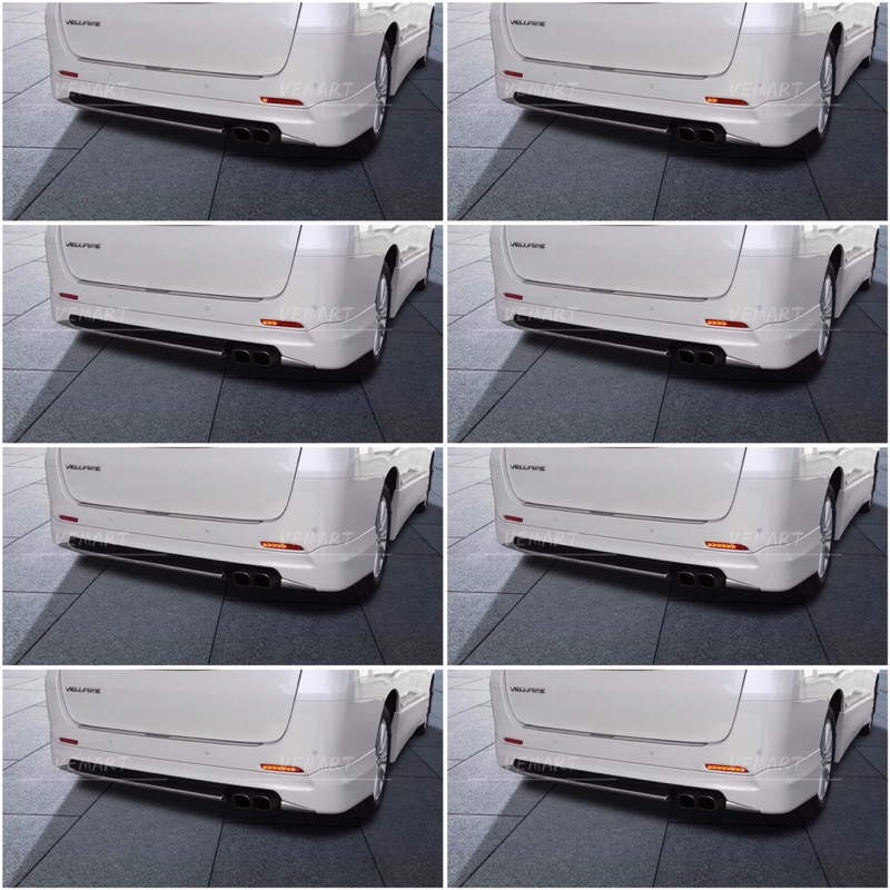 Vemart toyota alphard vellfire anh20 2006-2014 car led rear bumper lamp ...