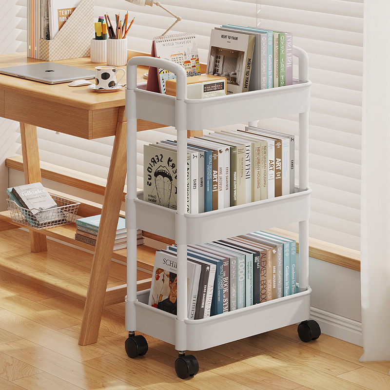 3/4/5 Tiers Trolley Storage Rack With Plastic Wheel Multifunction ...