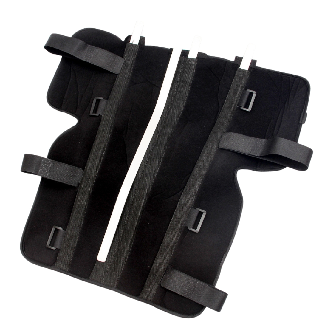 Knee Brace Fixed Joint Support Leg Strap Patella Splint Ligament Strain ...