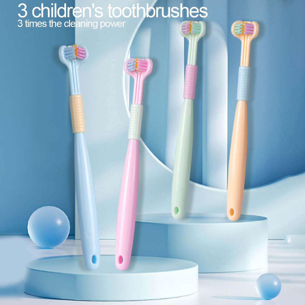 Three Sided Soft Hair Tooth Toothbrush Ultra Fine Soft Toothbrush Oral ...