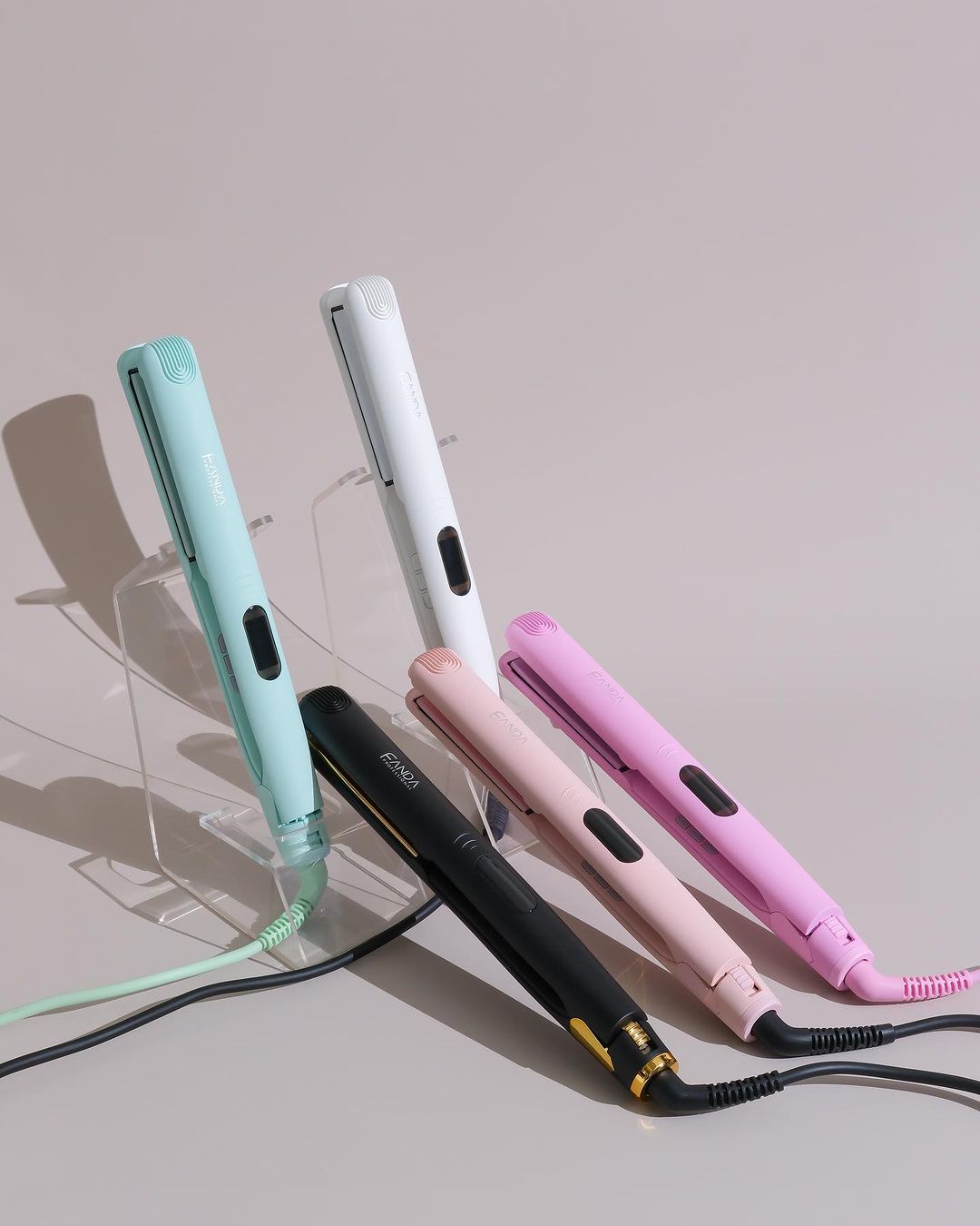 Fanda hair straightener fanda hair iron fanda flat iron ceramic pink ...