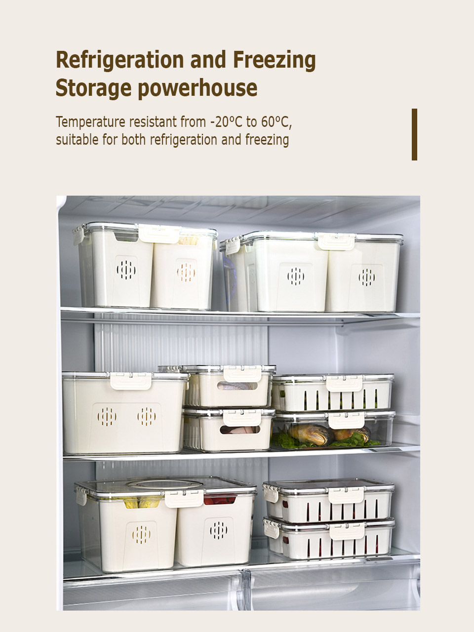 Moda Home Food Storage Container Transparent Compartment Fresh-keeping ...