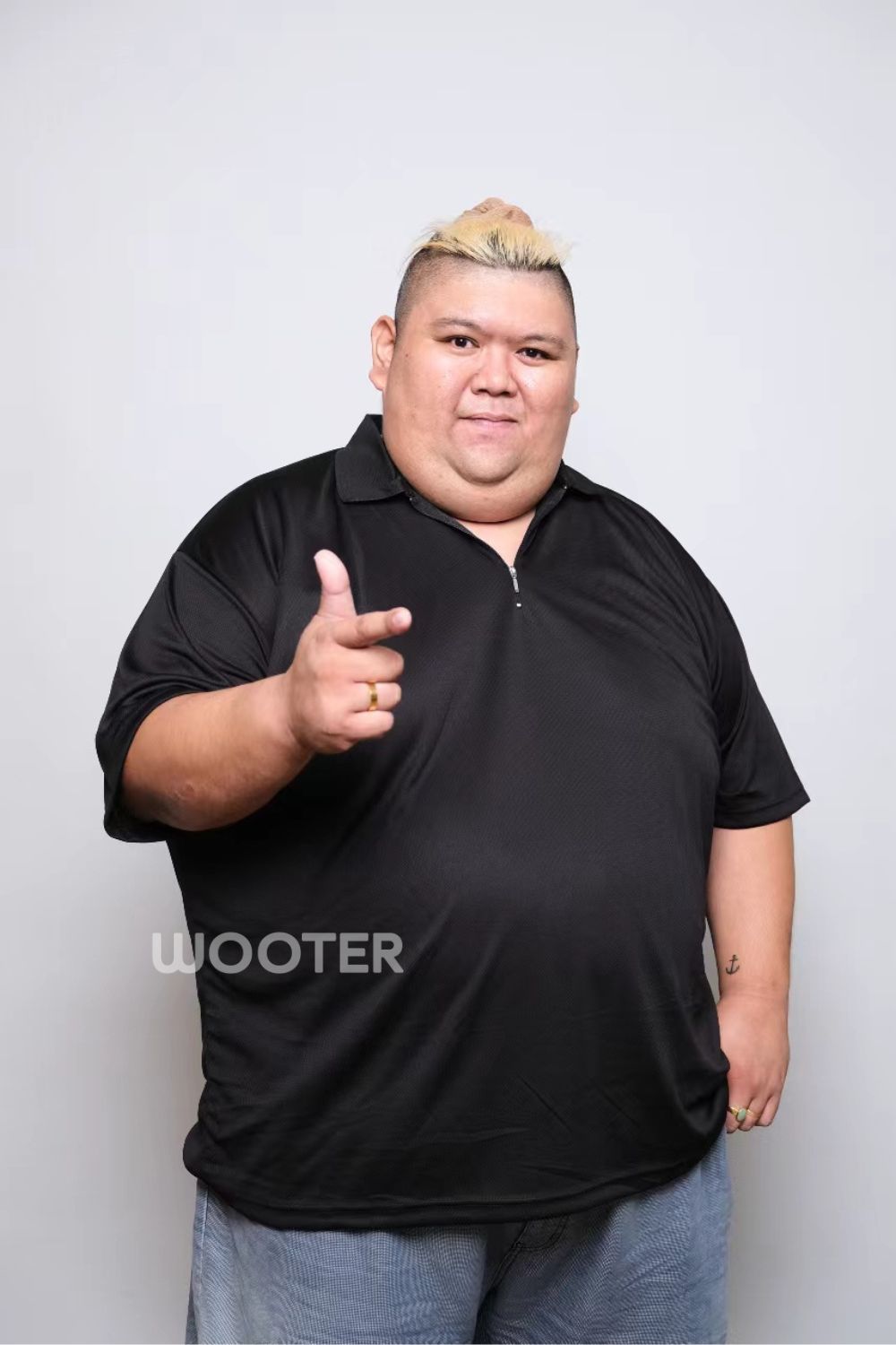 (8XL-14XL) Plus Size Microfiber Polo Zip Baju Berkolar Plus Size Baju T ...