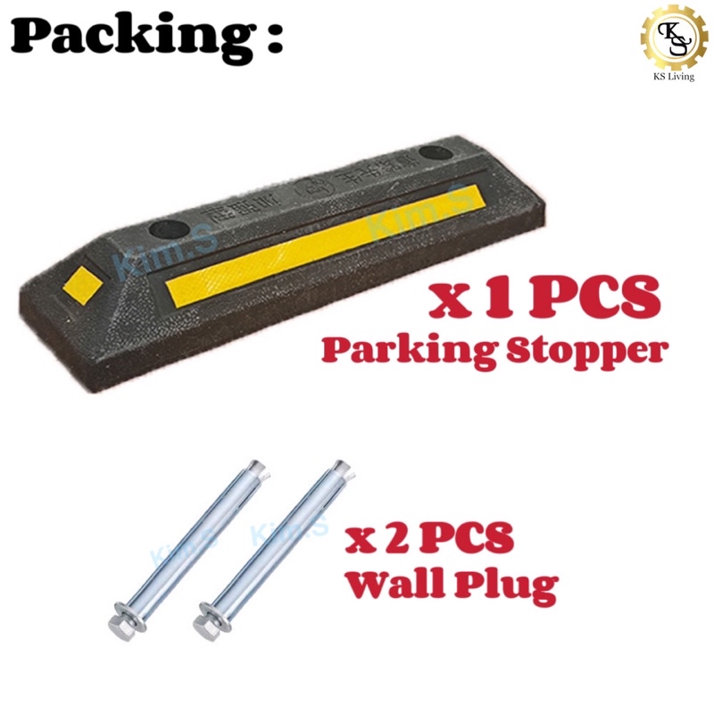 Kim.S Rubber Cur Parking Block Wheel Stopper Parking Block Rubber ...