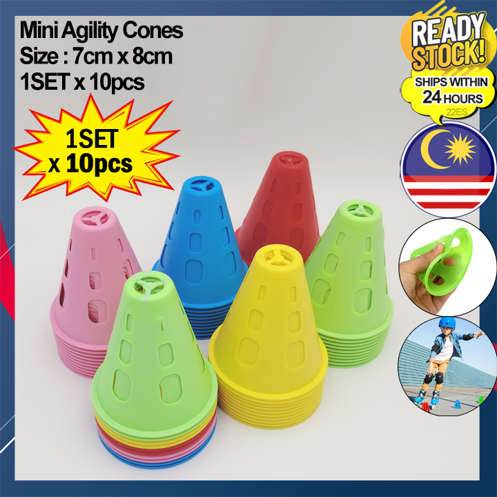 22 Estore 】Mini Agility Marker Cones Sport Cone Football Futsal Takraw ...