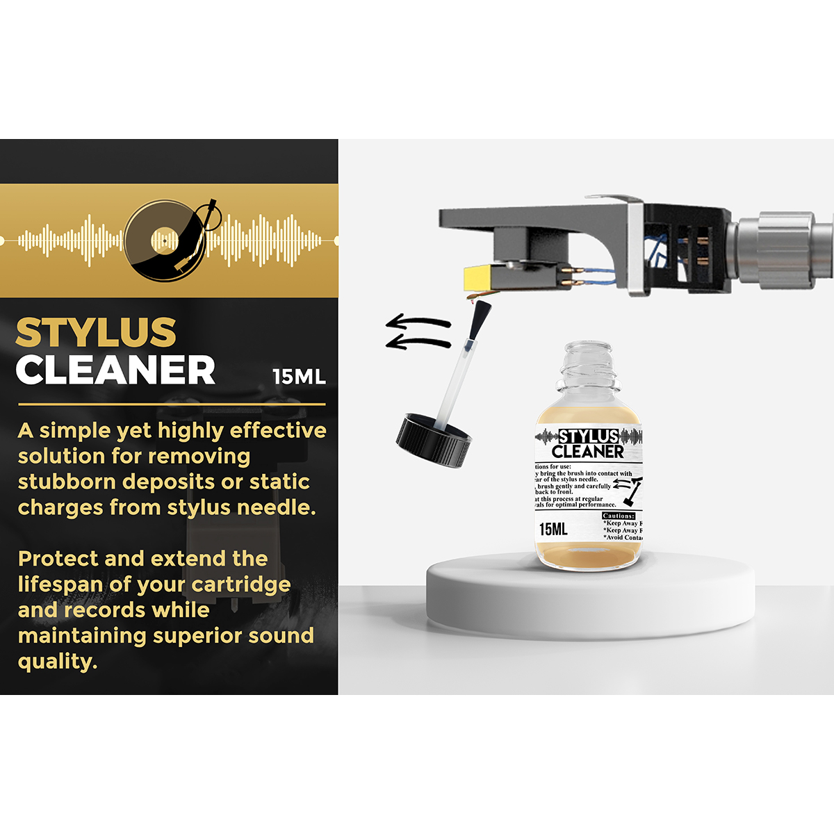 Vinyl Record Cleaner Album Sleeve Turntable LP Record Cleaning Stylus ...