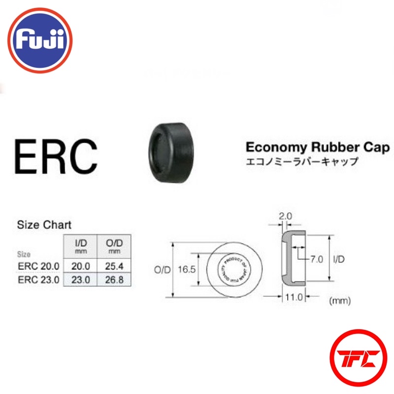 FUJI Rubber Butt Cap BRC Gimbal Butt Cap GRC ERC GC Economy Cover Rod ...