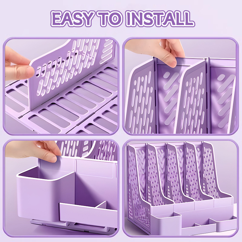 File Organizer Desktop Stationery Rack Office Document Stand Book ...