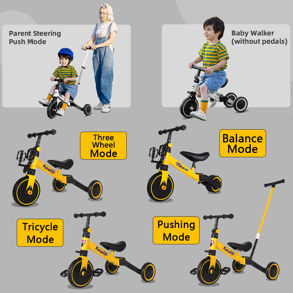 BL 4 in 1 Kids Bicycle Baby Tricycle Stroller Children Bike Balance Car ...