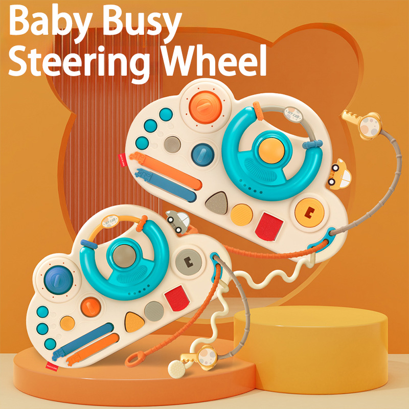 6 in 1 Children Car Steering Toy Baby Wheel Stroller Toys Kids Steering ...