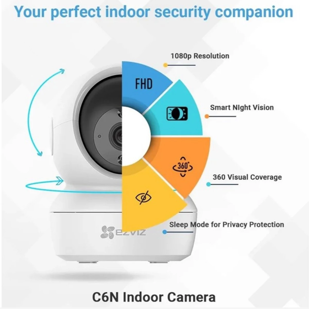 Ezviz C6N 4MP 2K+ / 3MP / 2MP Full HD Smart IR & Tracking Pan Tilt ...