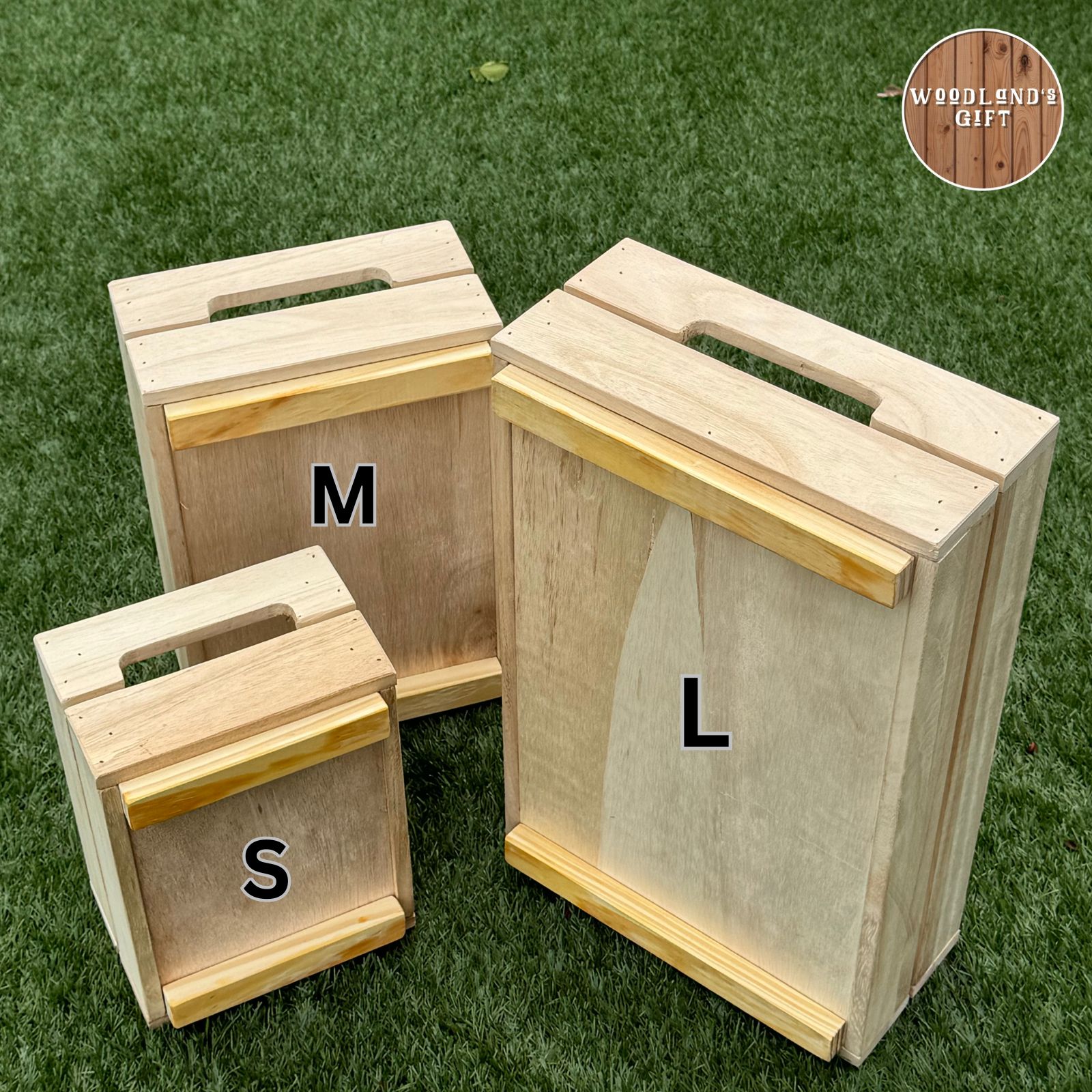 Ikea Wooden Storage Box with handle /Wooden Crate /Organizer Box ...