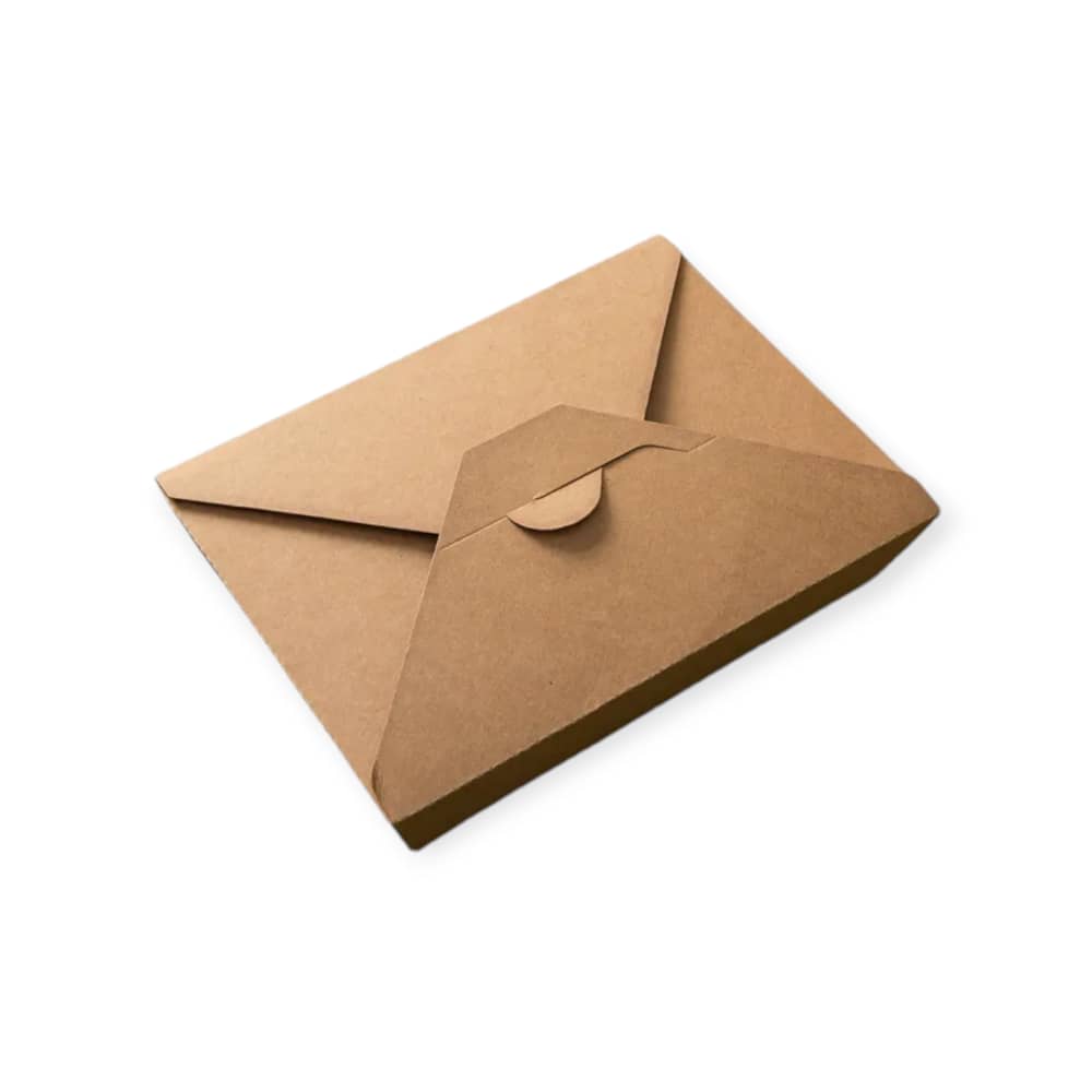 50pcs Biodegradable 2BPELB1400 Brown Kraft Envelope Paper Lunch Box ...