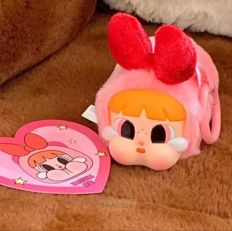 POPMART CRYBABY POWER PUFF GIRL VINVL FACE FLUSH SERIES RANDOM PICK ...