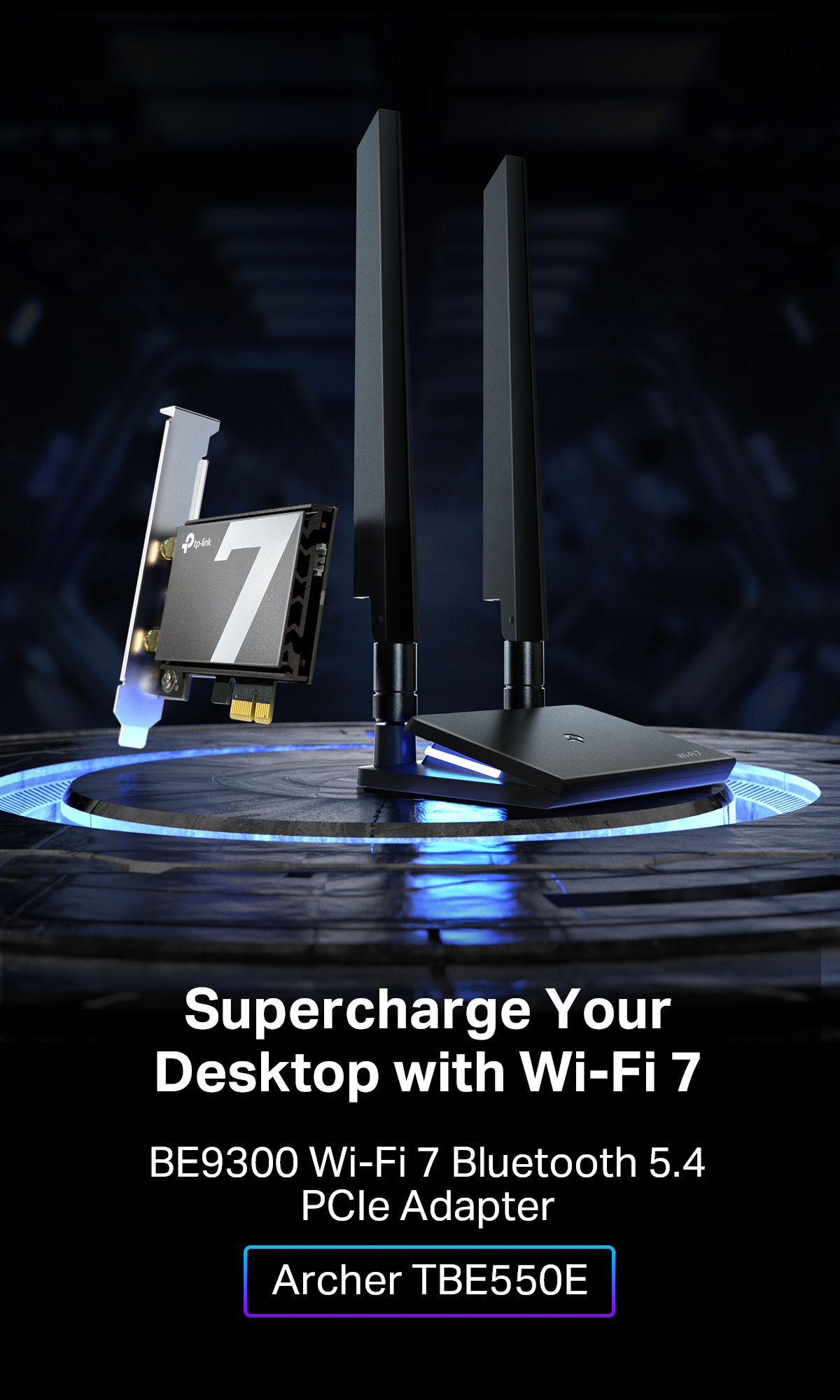 TP-Link Archer TBE550E BE9300 WIFI 7 Tri Band & Bluetooth 5.4 PCIe ...