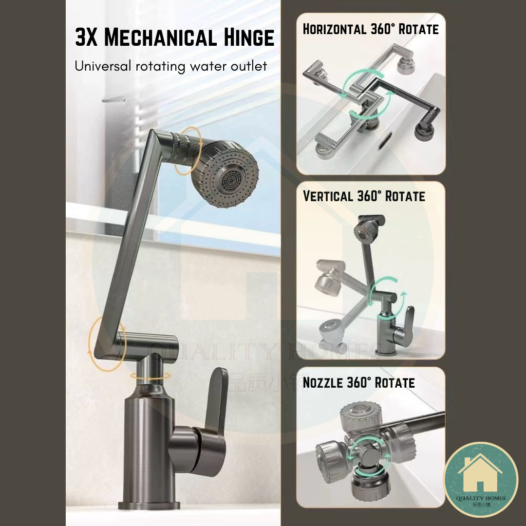 Quality Homes 1080 Rotation Faucet Stainless Steel Kitchen Sink Basin ...