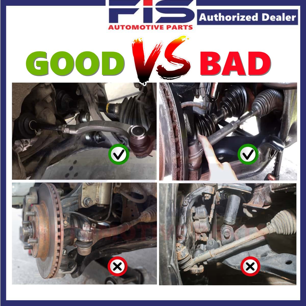 FIS Car Steering Rack End Tie Rod Inner Hyundai Atos 1.0 1.1 Kepala ...