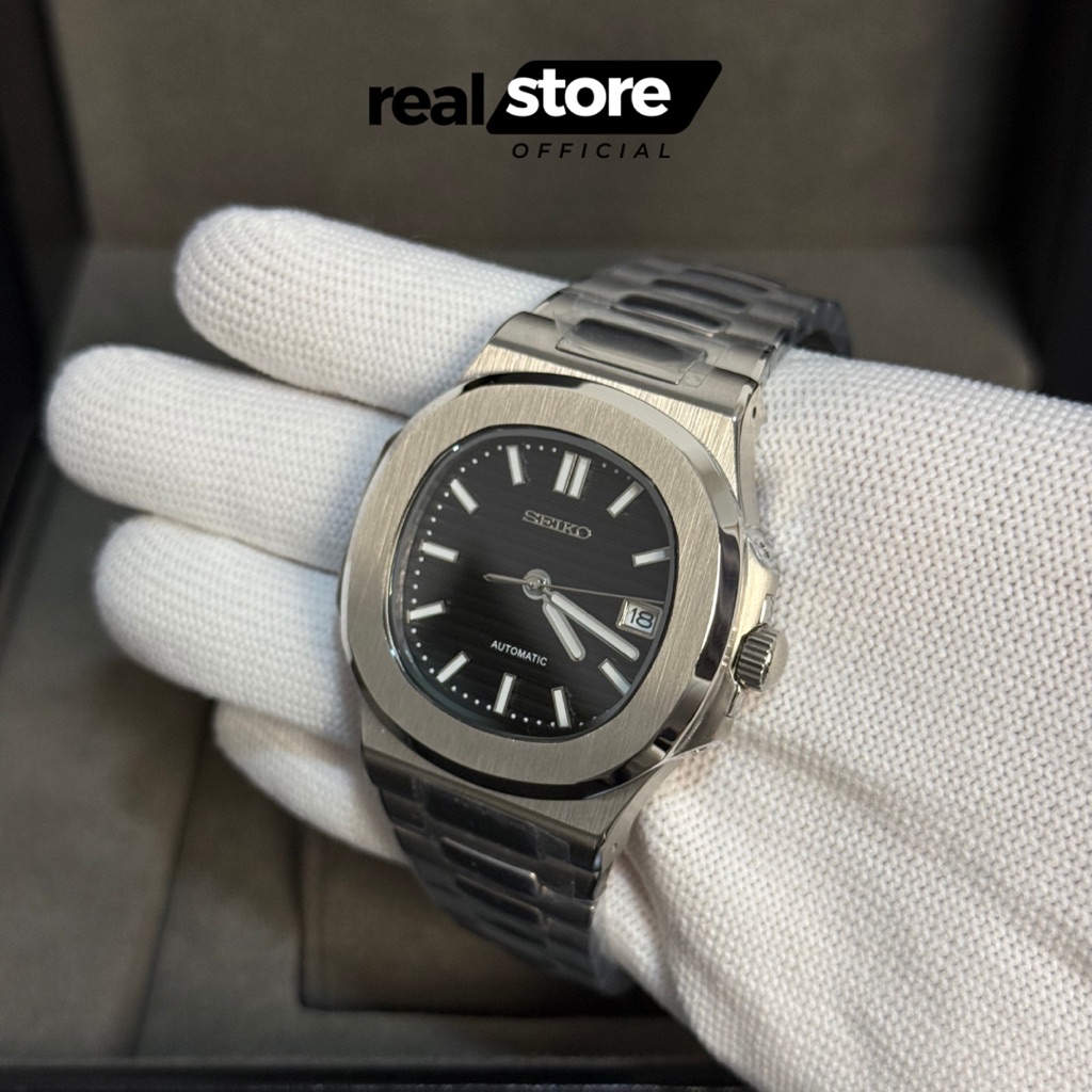 Seiko Mod Nautilus Mechanical watch Seiko Modify Seiko custom band & bezel | Shopee Singapore