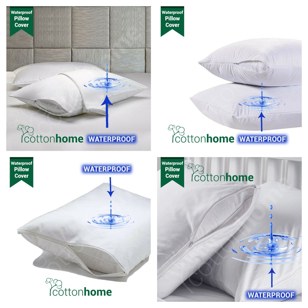 Waterproof Pillow Cover with Zip – 18x28in Microfiber Case, Anti ...