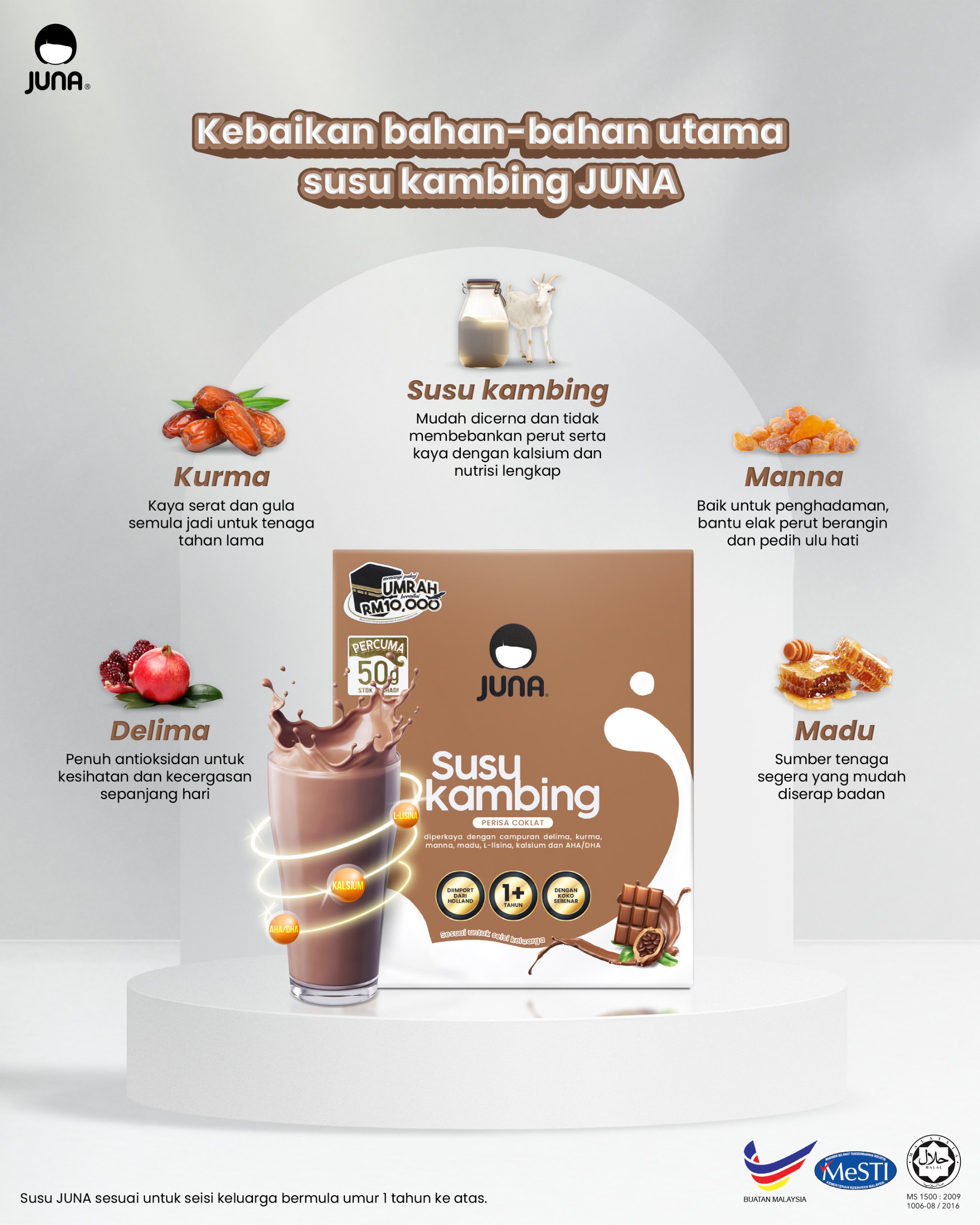 JUNA Chocolate Goat Milk 500g by Fynn Jamal | Shopee Singapore