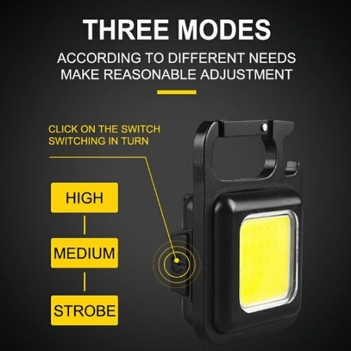 COB Rechargeable Keychain Light – Multifunctional USB Mini Light With ...