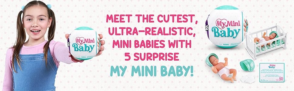 Zuru 5 Surprise Mini Brands Toys My Mini Baby Surprise Doll Cute ...