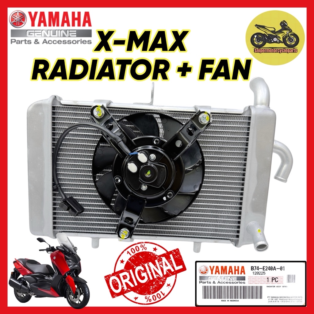 XMAX X-MAX 250 RADIATOR COMPLETE SET WITH FAN BLOWER B74-E240A-10 TANKI ...