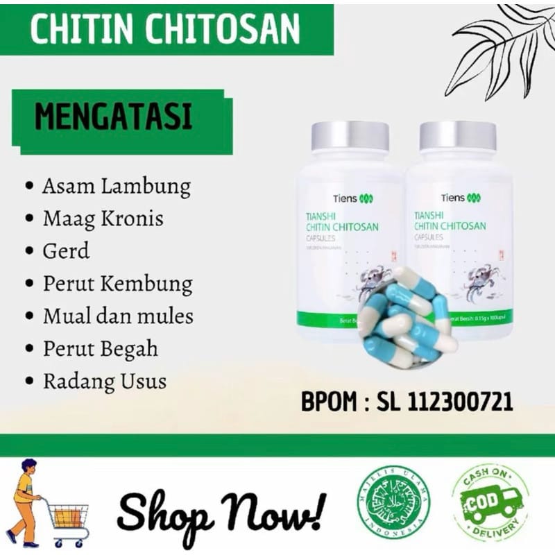 chitosan tiens supplement rawat asam lambung gerd gastrik angin 100 ...