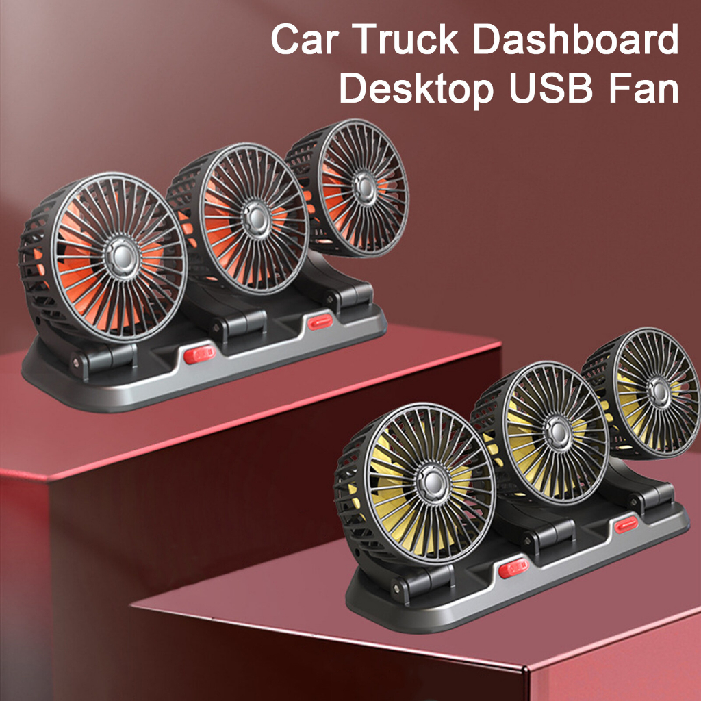 360 USB Mini Fan - Dual Fan Air Conditioner, Double Booster Cooler for ...