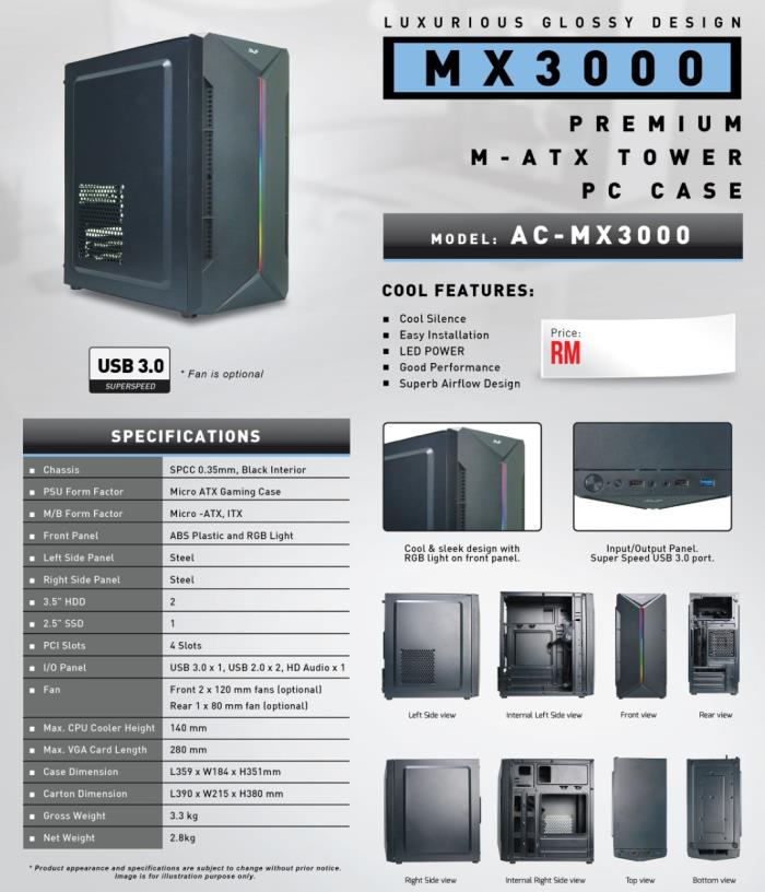 AVF Gaming Freak MX3000 / MX2000 / MX6000 / MX5000 / MX4000 Mini Tower ...