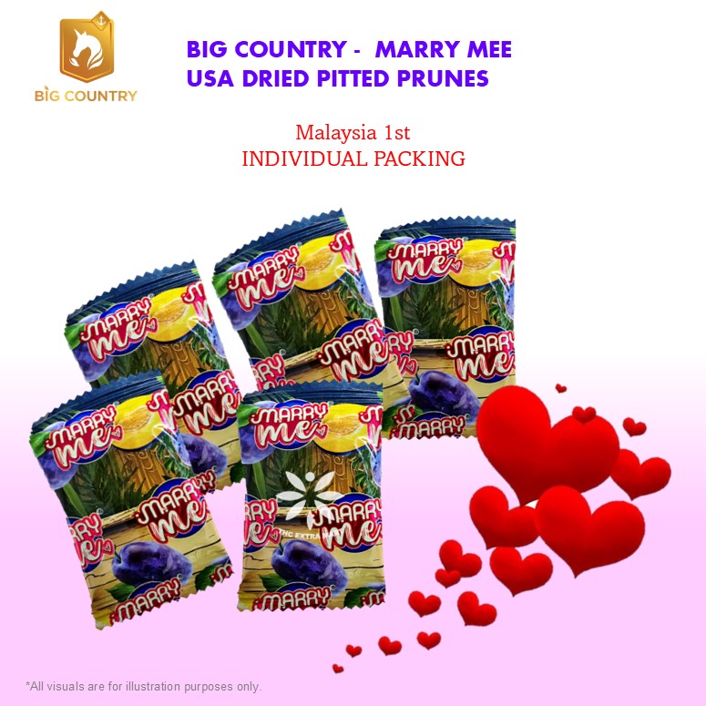 Big Country - Marry Me USA Dried Pitted Prunes (Individual Pack ...
