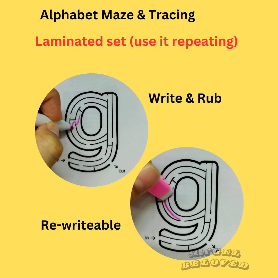 Alphabet & Numbers (0-20) Matching and Tracing Worksheet Montessori ...