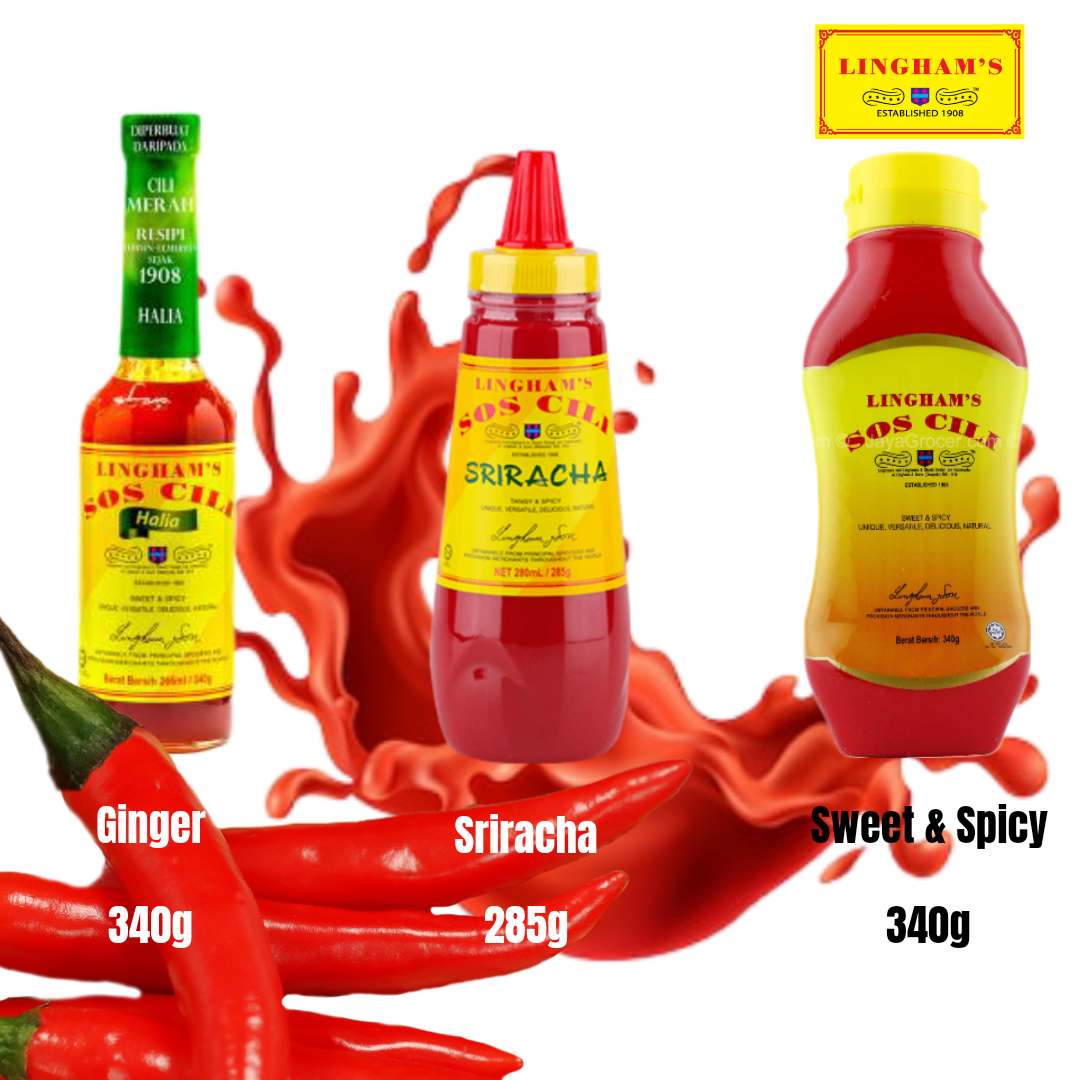 Sauce Sos Garlic Cili Chili Sriracha Thai Halal Spicy Extra Hot Ginger ...