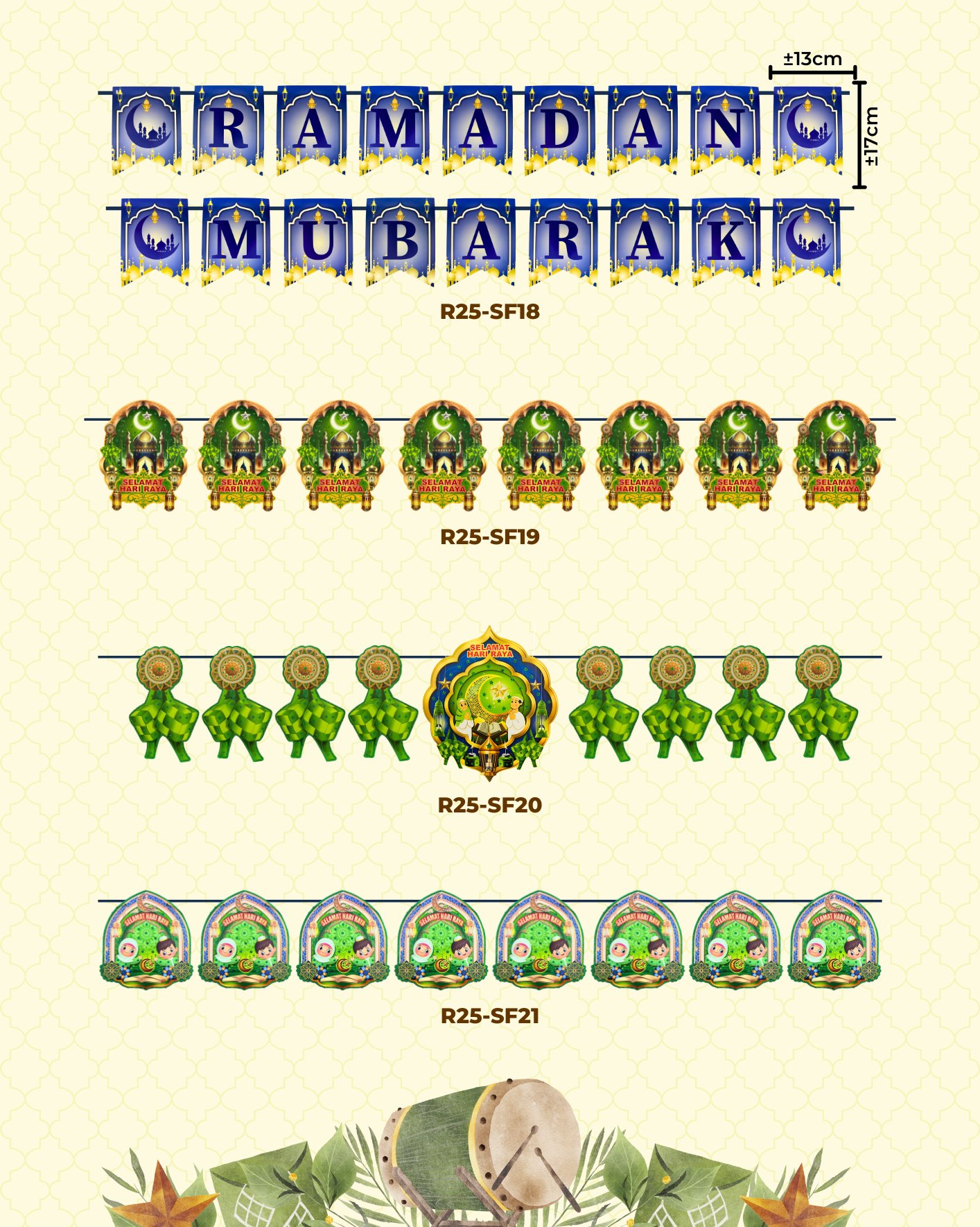 SUPERSAVE Raya String Flag Pennant Hari Raya Decoration 2025 Ketupat ...