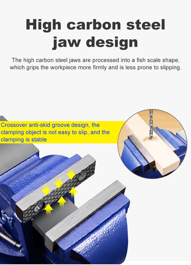 3'' / 4" / 5 '' / 6 " Heavy Duty Clamp Bench Vise Clamp Tool 360 ...