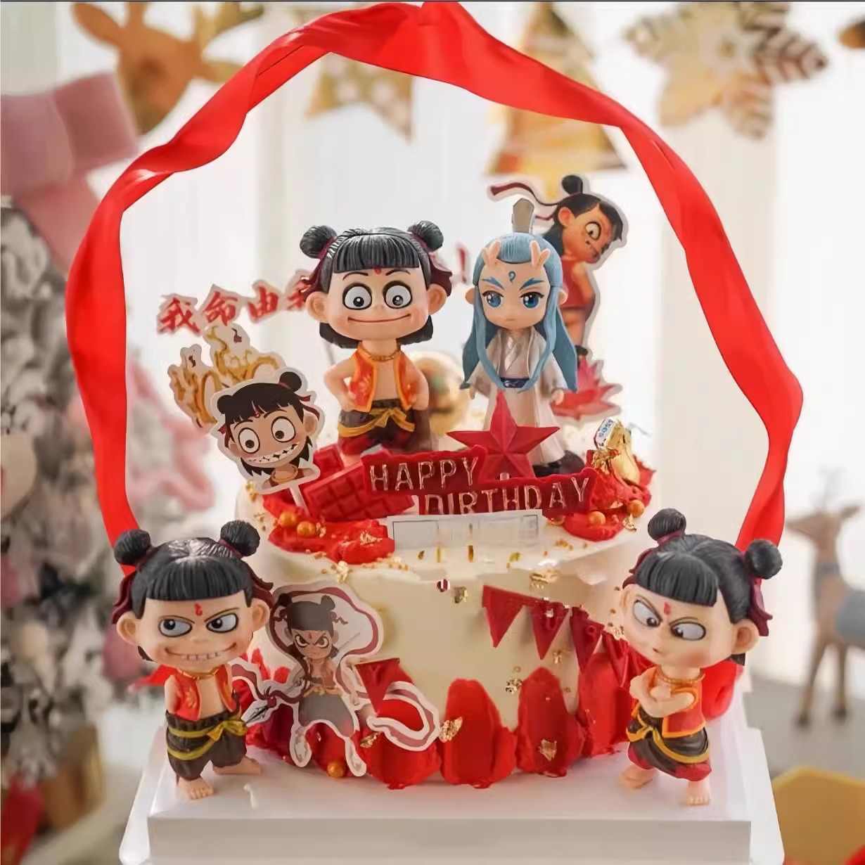 【JS Bakery Store】New Nezha 2 Figure Cake Decoration Cake Topper 哪吒之魔童闹海 ...