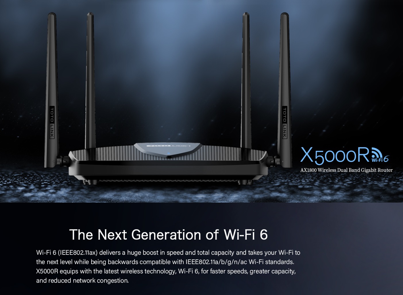 TOTOLINK X5000R Router AX1800 Dual Band WiFi 6 Gigabit MU-MIMO Support Unifi Maxis Time Fiber ...