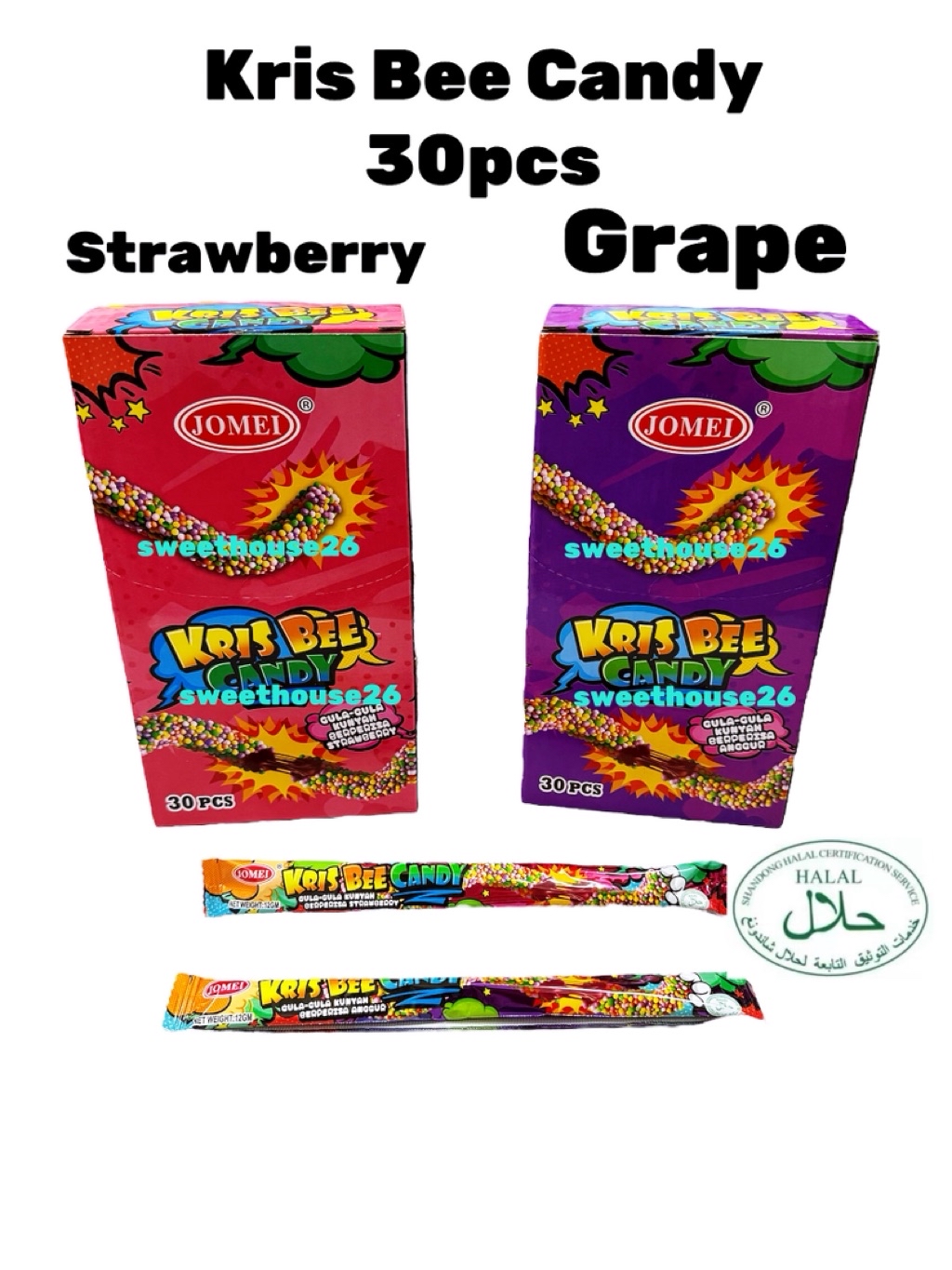 Jomei Kris Bee Candy Batang Kali Chewable Candy 30pcs (Halal) | Shopee ...
