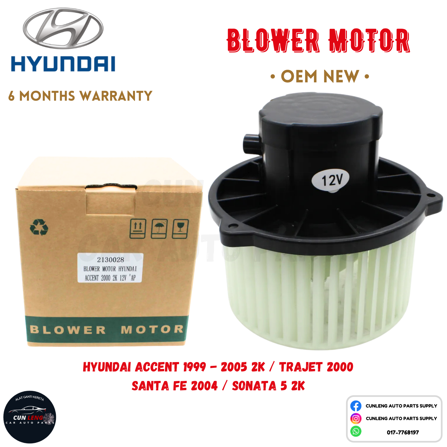 Hyundai Accent 1999 - 2005 2k / Trajet 2000 / Santa Fe 2004 / Sonata 5 ...