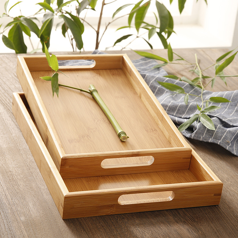 Bamboo Serving Tray Handmade For Tea Coffee Breakfast Serving Trays ...
