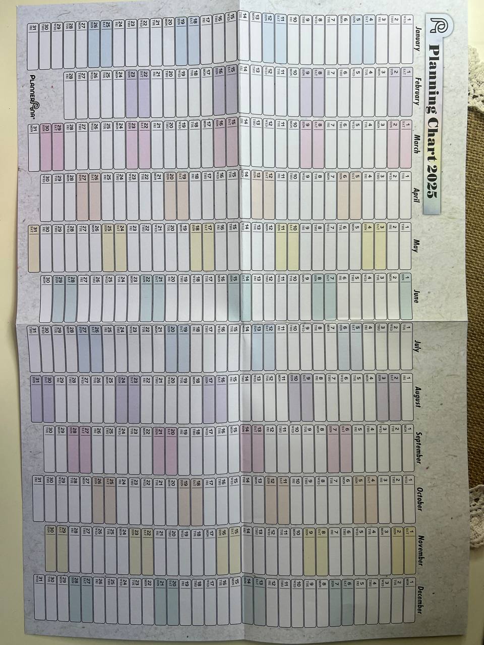 2025 A3 Planning Chart | Full Year Wall Planner | 29.7 x 42cm | 100 gsm ...
