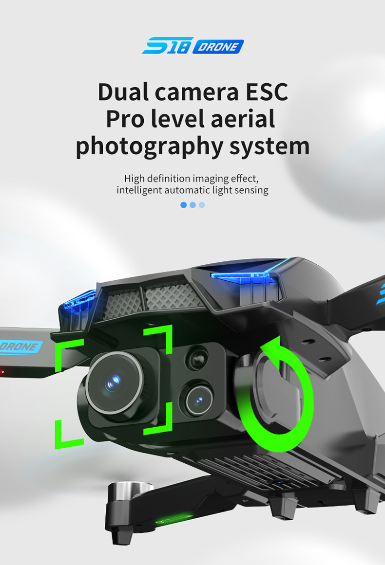 S18 with screen display drone intelligent obstacle avoidance HD optical ...