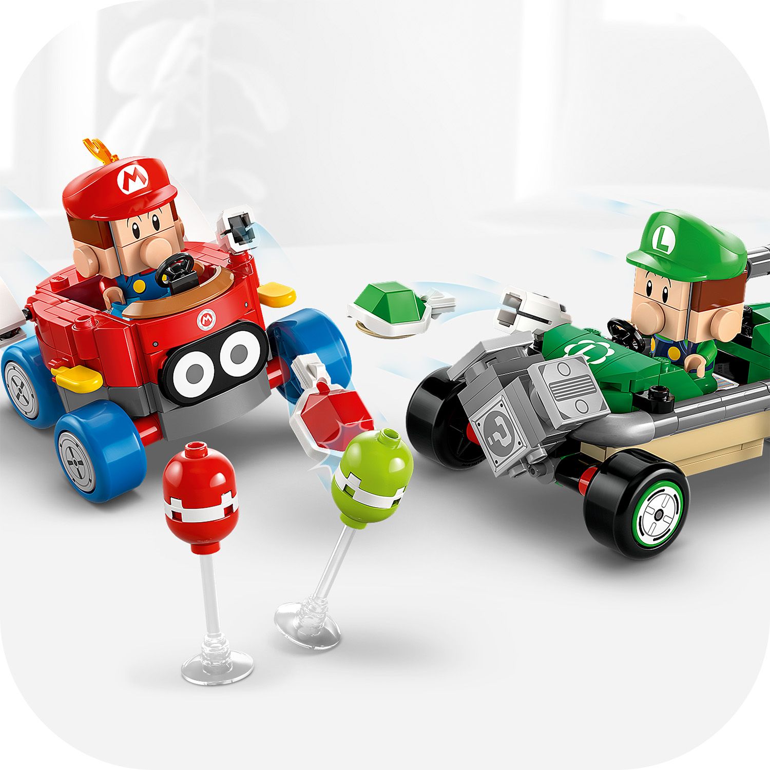 LEGO Super Mario 72034 Mario Kart – Baby Mario vs. Baby Luigi (321 ...