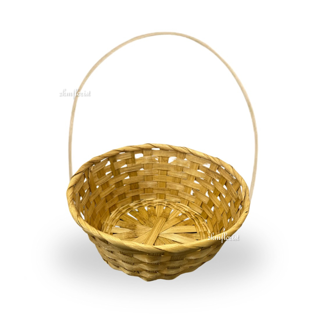 BASKET FRUIT with handle Hamper Rattan Basket Bakul Rotan Buluh ...