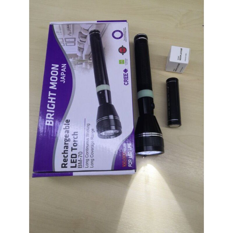 (2 Year Warranty) Japan Torch Light LED Rechargeable Waterproof Long ...